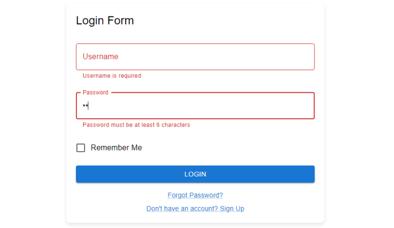 React Mui 5 Login Page Example Frontendshape 