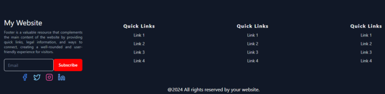 Create Footer Section in Next.js with ShadCN UI - FrontendShape