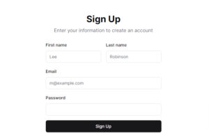 Create a Sign-Up Form Using Next.js and shadcn/ui - FrontendShape